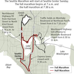 Seattle Marathon road closures and parking | The Seattle Times