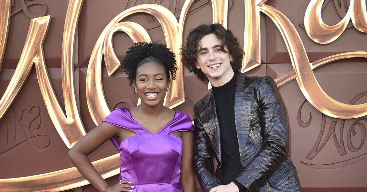 ‘Wonka’ stars Timothée Chalamet and Calah Lane look sweet on red carpet ...