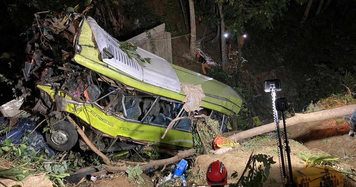 At least 16 dead and 12 injured as passenger bus falls off ravine in ...