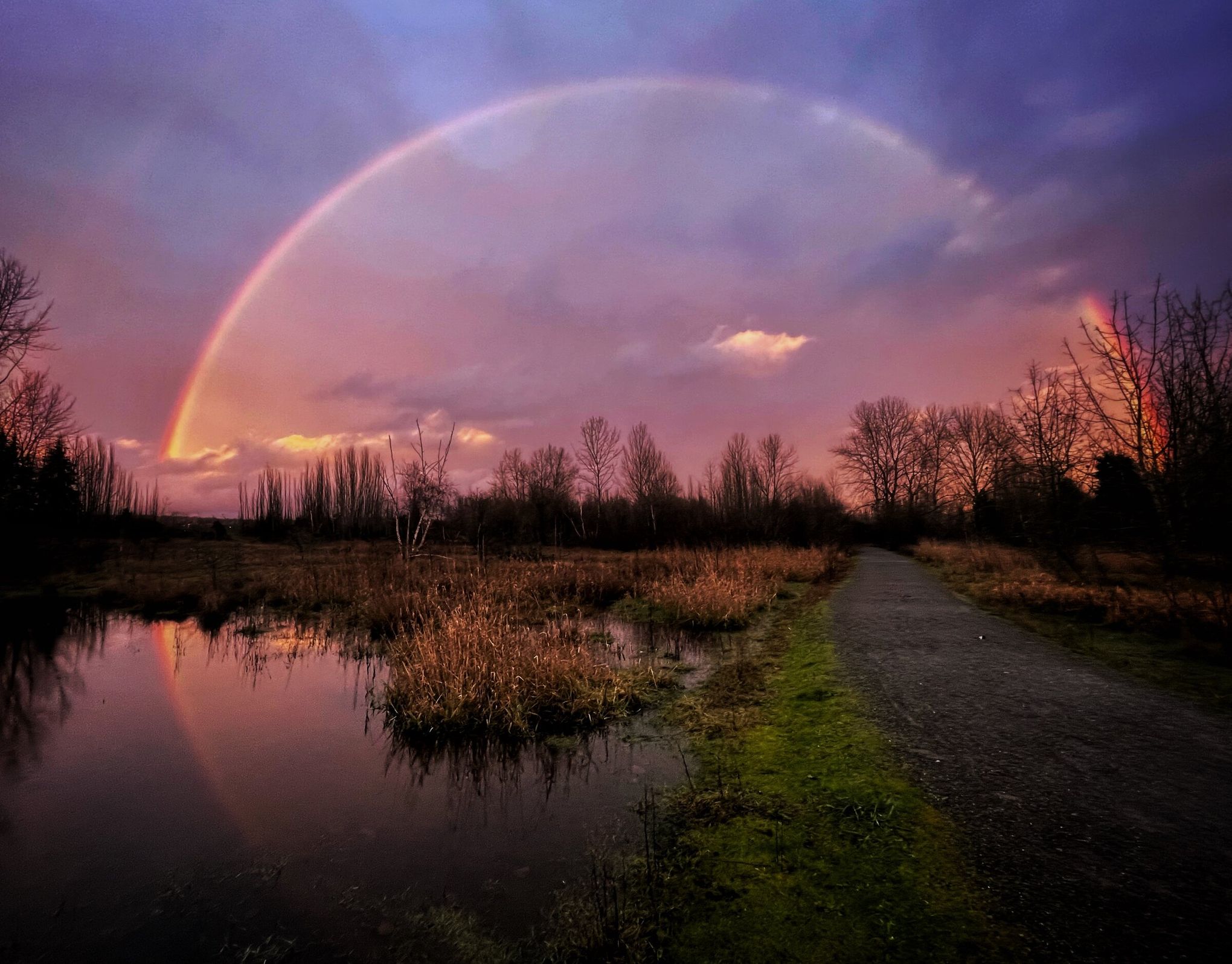 Rainbows At Sunset
