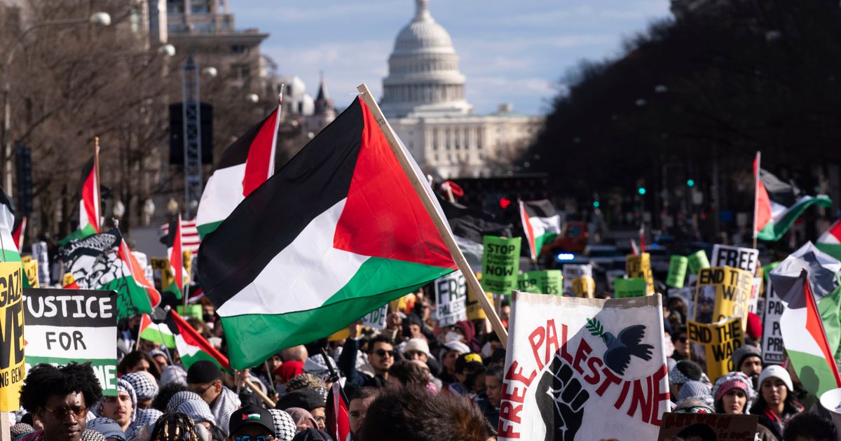 A global day of protests draws thousands in Washington and other cities ...