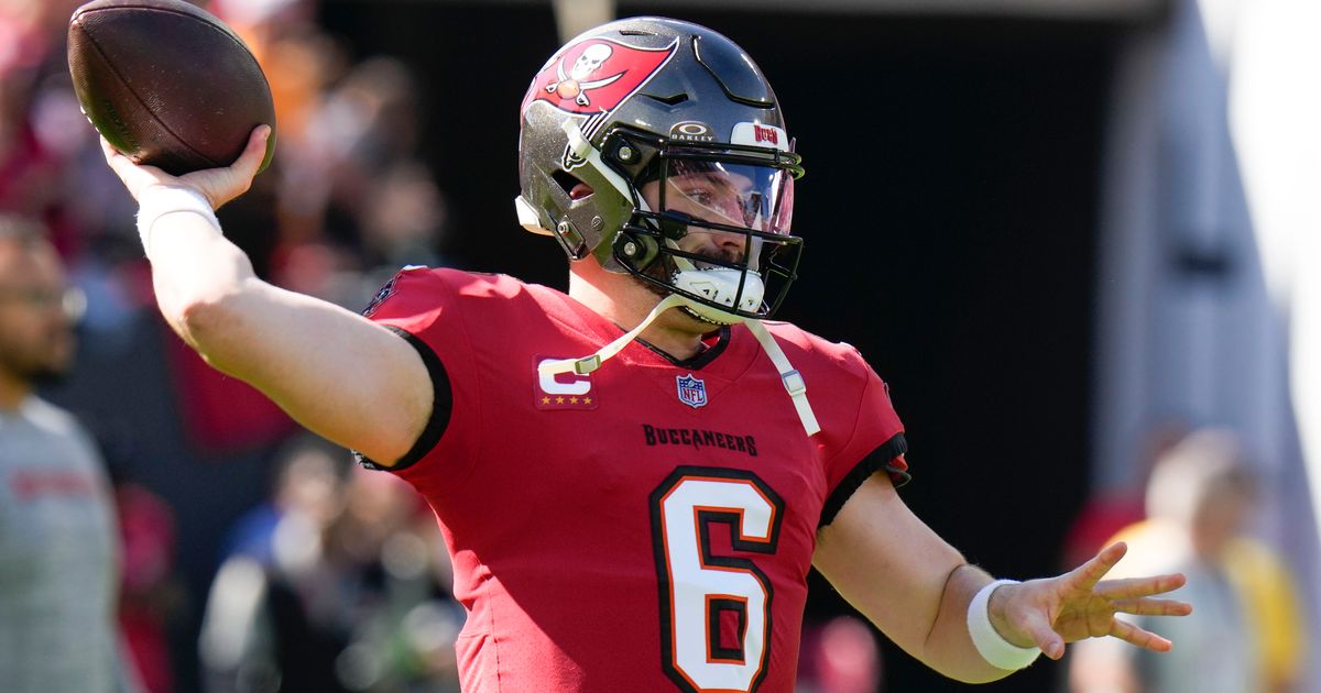 Mayfield practices with sore ribs, plans to start Buccaneers’ must-win ...