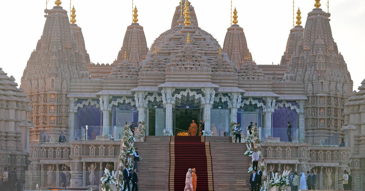 Indian Prime Minister Narendra Modi opens stone-built Hindu temple in ...