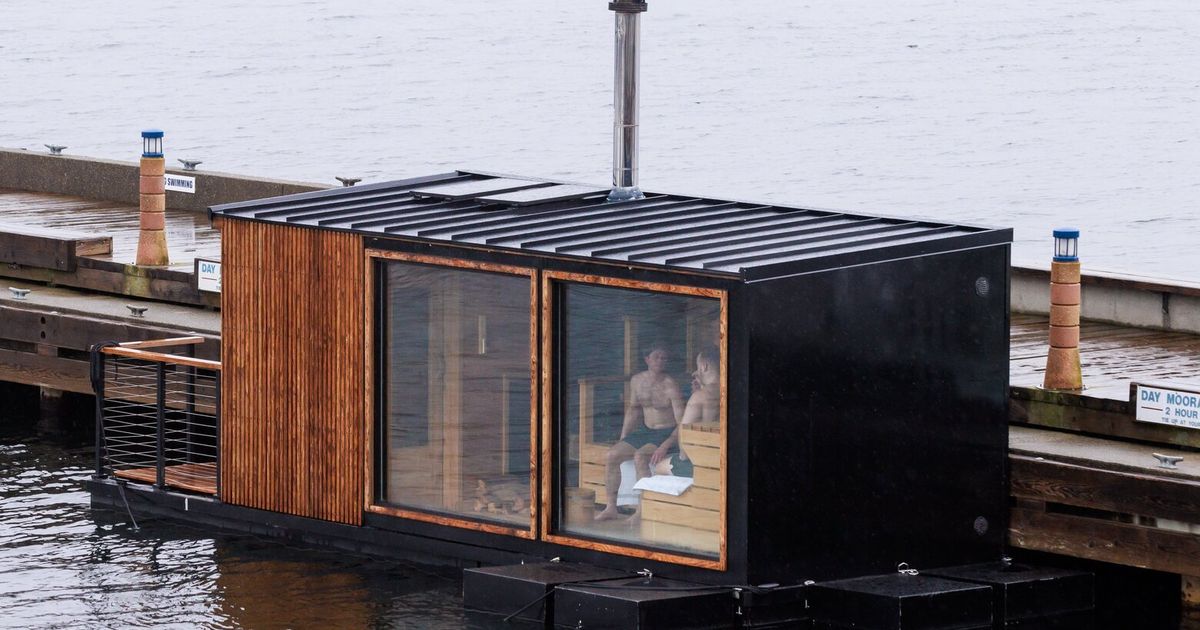 Floating sauna debuts on Lake Washington | The Seattle Times
