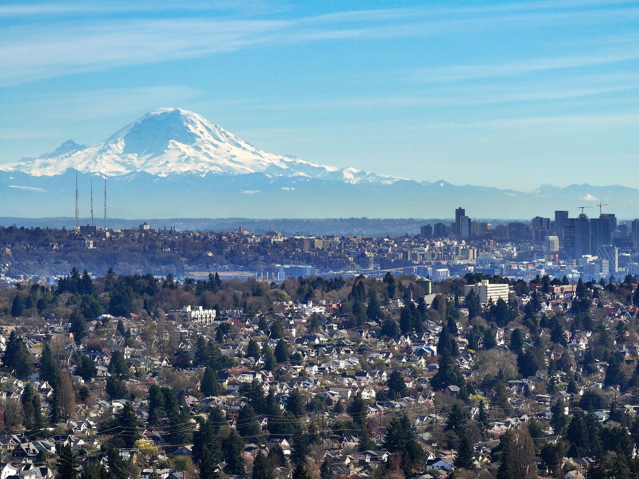 Mount Rainier Seattle Skyline Mt. Rainier Seattle Skyline Wall Art