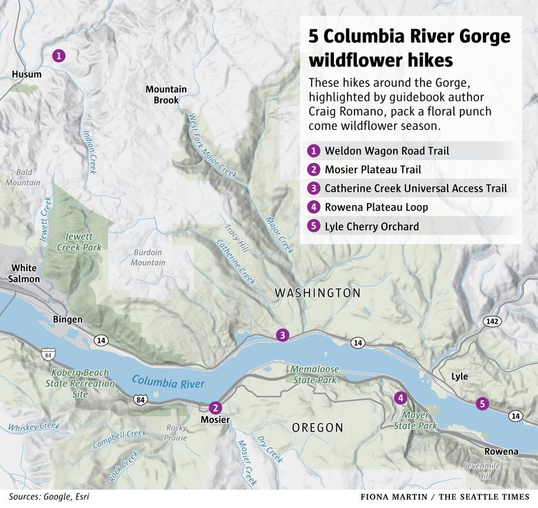Columbia River Gorge Trails Map