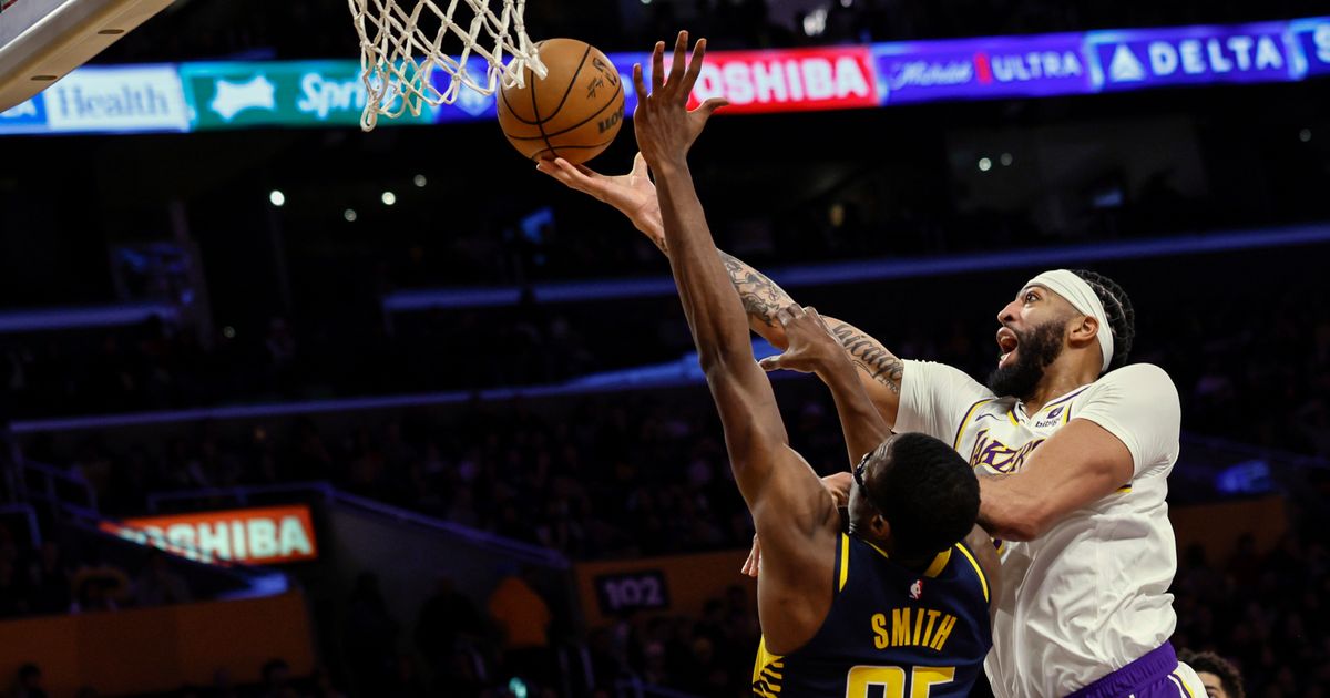 Anthony Davis scores 36 points while the Lakers hold off another Pacers ...