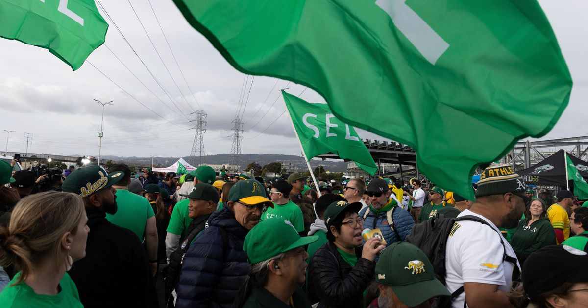 Oakland Athletics fans boycott home opener outside stadium in protest ...