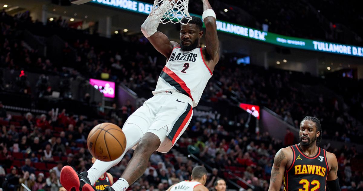 Simons has 36 and Ayton has 33 in Portland’s 106-102 win over the Hawks ...