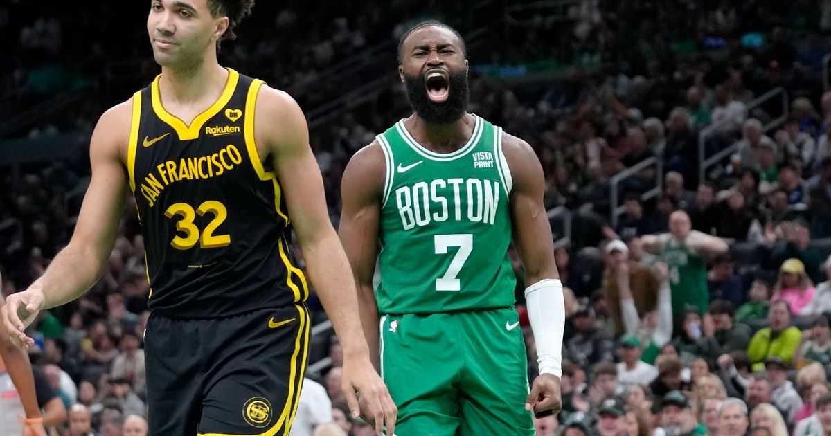 Brown, Tatum lead Celtics to 3rd-biggest win in franchise history, 140 ...