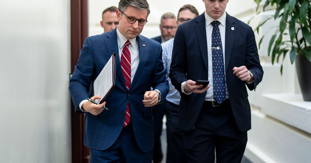 House Speaker Mike Johnson pushes toward a vote on aid for Israel ...