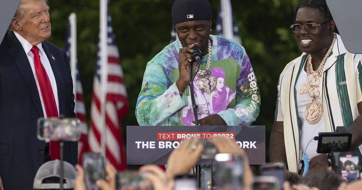 Trump appeared on stage at his Bronx rally with two rappers charged in ...