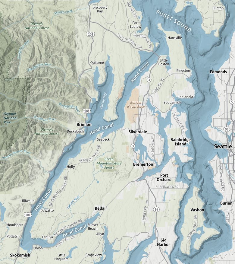 Hood Canal Washington Map