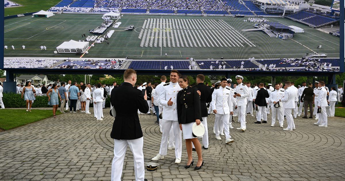 Defense secretary tells US Naval Academy graduates they will lead ...