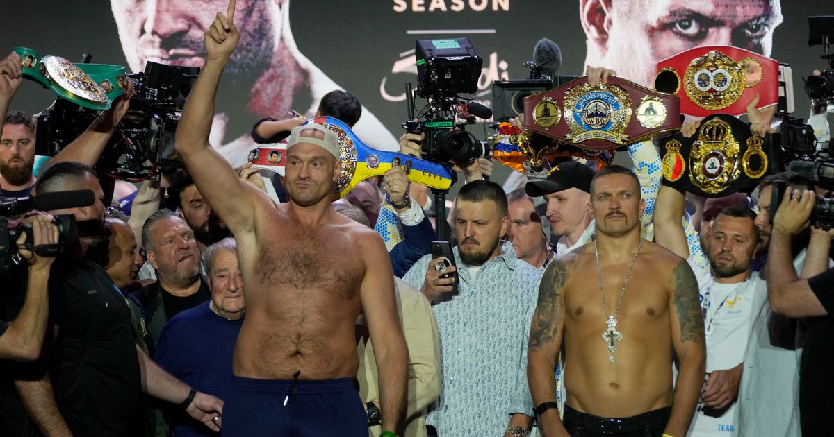 Tyson Fury meets Oleksandr Usyk for the undisputed heavyweight title in ...