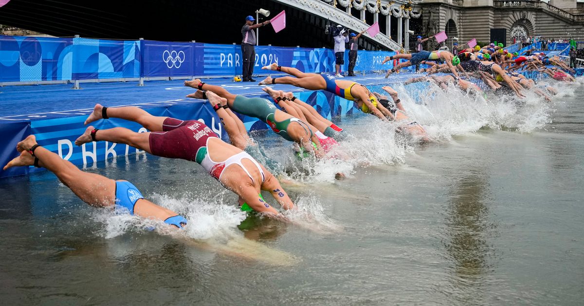 Olympic triathletes swim in Seine River after days of concerns about ...