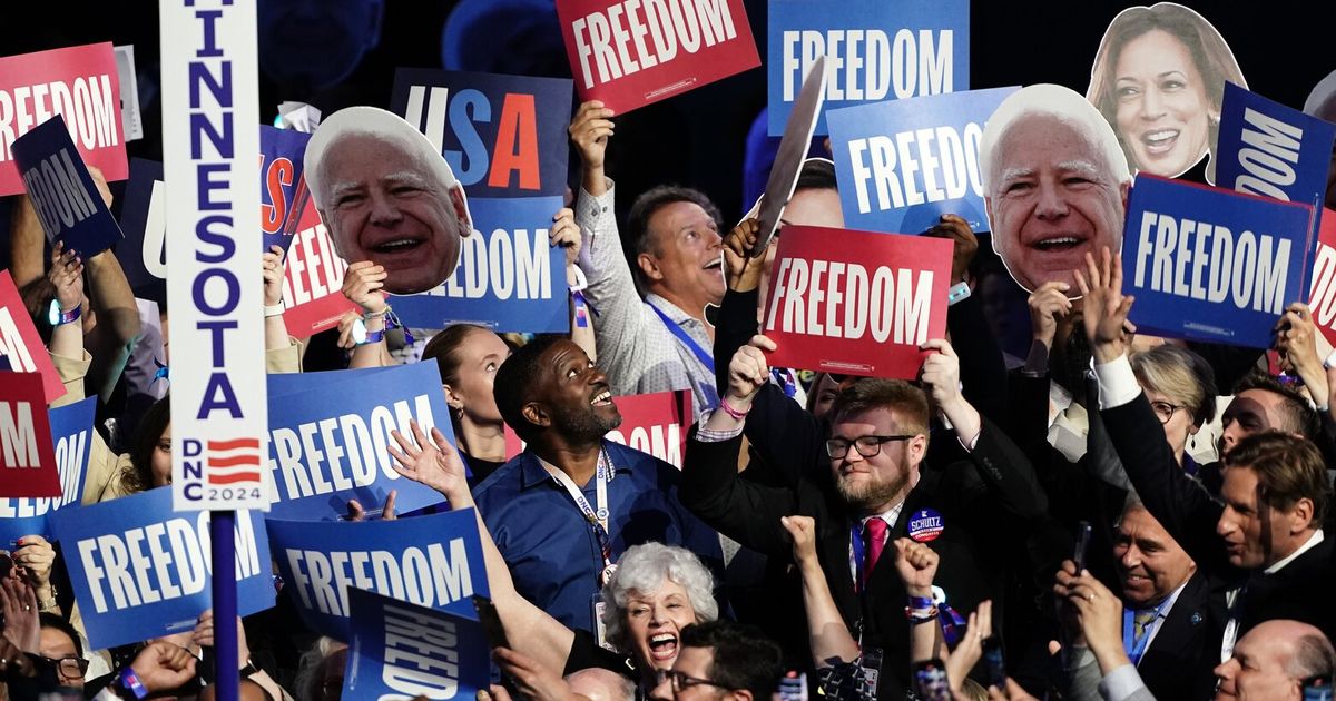 Harris’ running mate Tim Walz talks of ‘bringing the joy’ in his ...