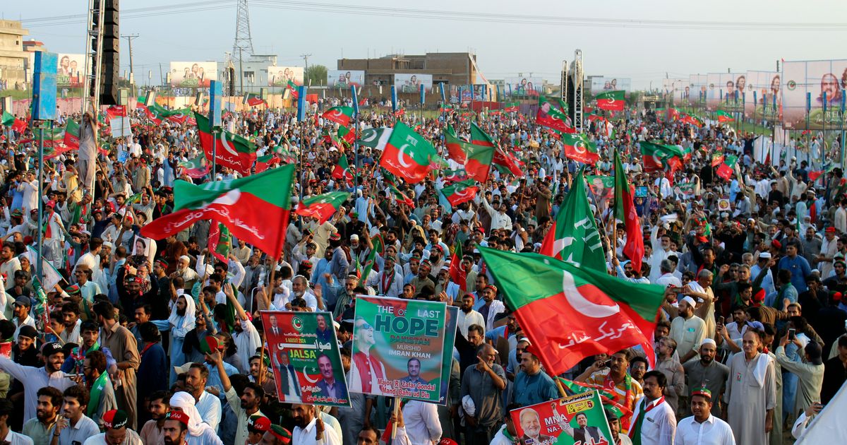 Thousands of supporters of Pakistan’s imprisoned ex-Prime Minister Khan ...