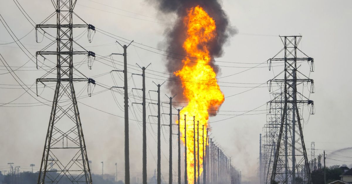 Massive pipeline fire burning near Houston began after a vehicle struck ...