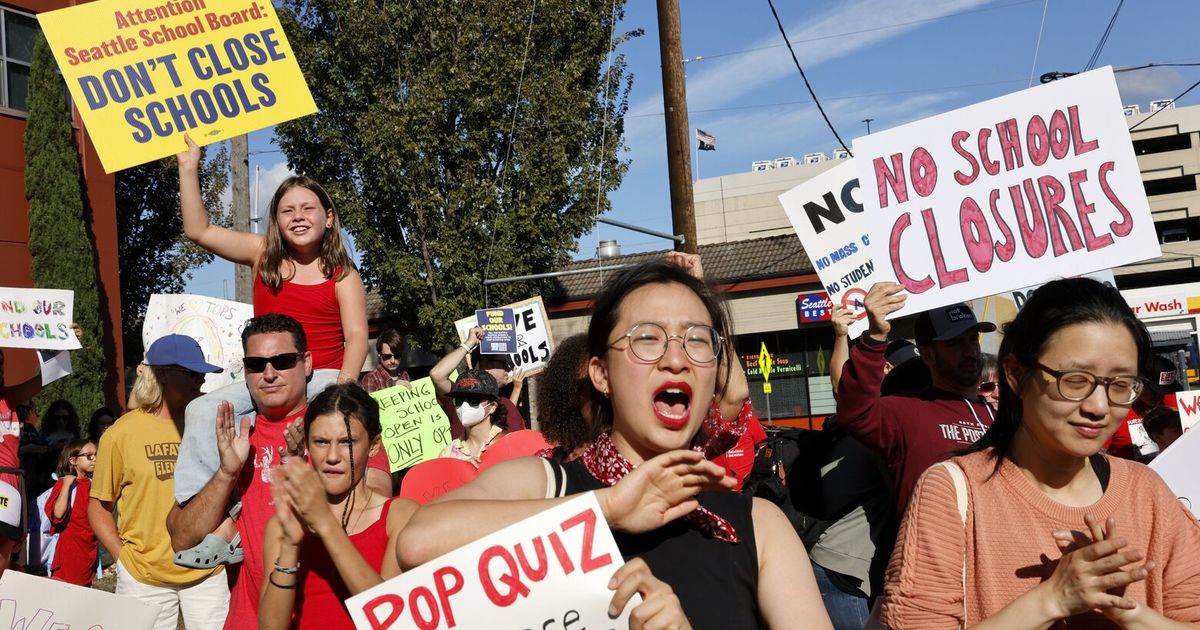 Parents protest Seattle Public Schools closure proposals | The Seattle ...