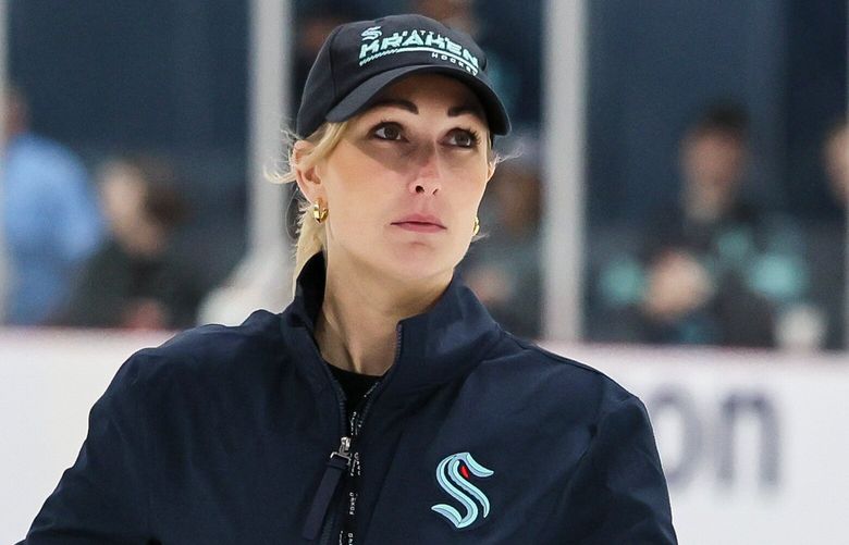 Kraken’s Jessica Campbell, NHL’s first on-ice female coach, collecting ...