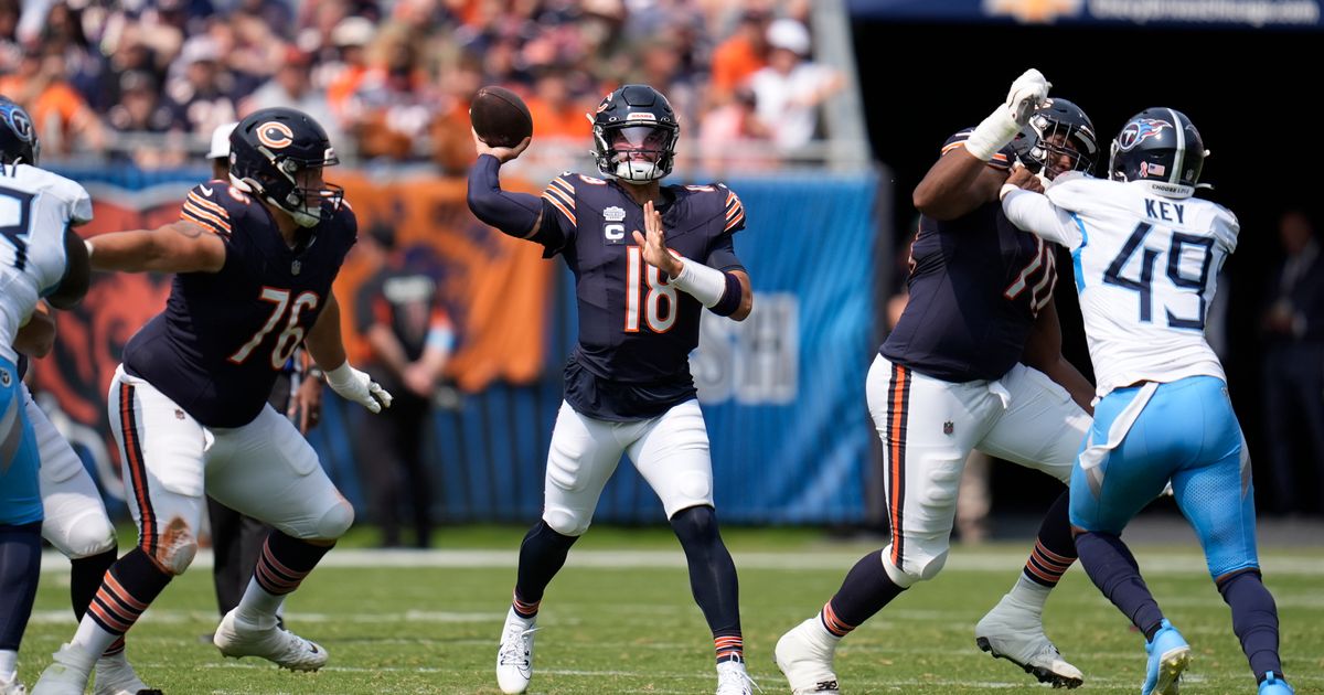 Caleb Williams has a rough debut but gets bailed out by Bears’ defense ...