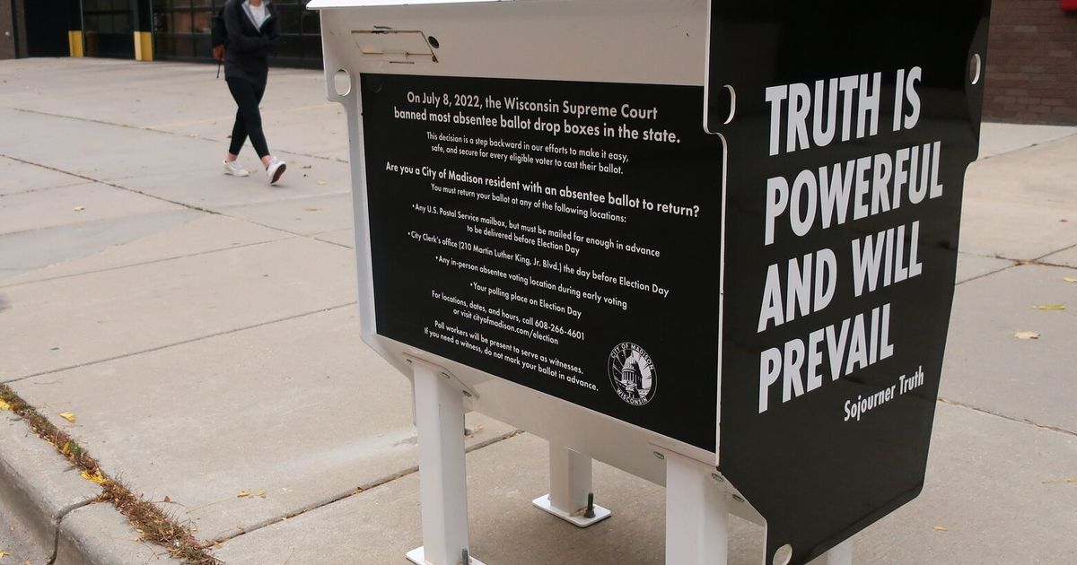 The use of absentee ballot drop boxes in battleground Wisconsin is ...