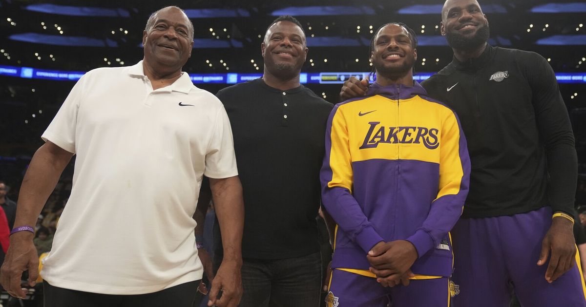 Griffeys watch LeBron, Bronny James make father-son history | The Seattle Times