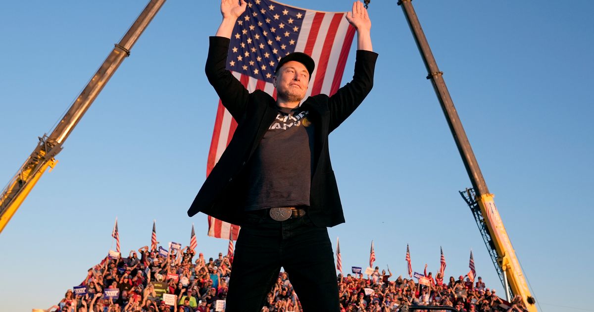Elon Musk makes his first appearance at a Trump rally and casts the ...