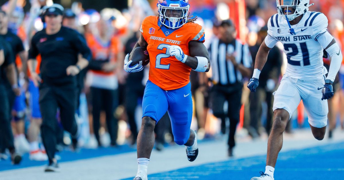 Ashton Jeanty, Maddux Madsen power No. 21 Boise State past Utah State ...