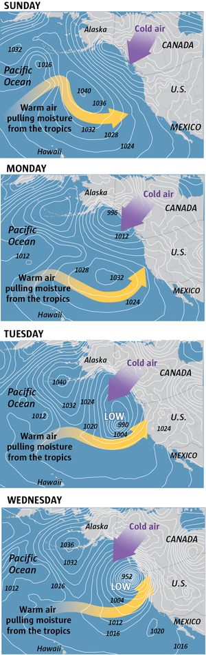 How a powerful bomb cyclone ravaged the Northwest | The Seattle Times