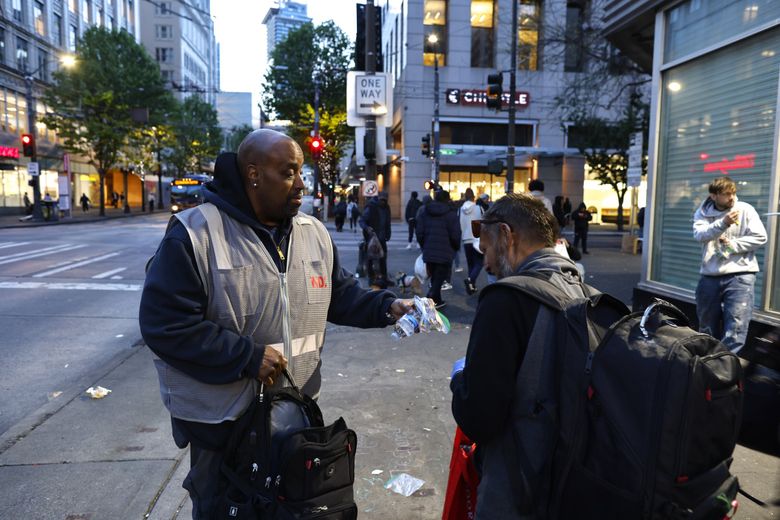 Homeless People In Downtown Seattle