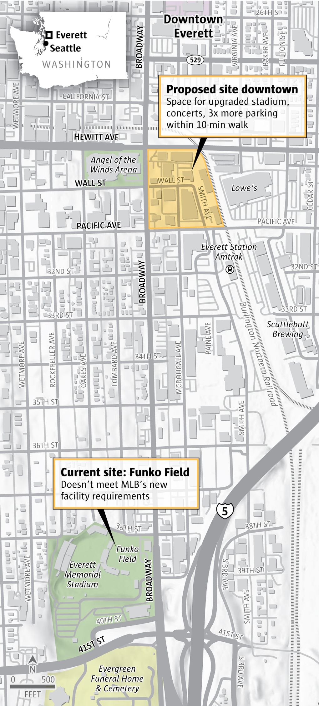 Everett Memorial Stadium Map