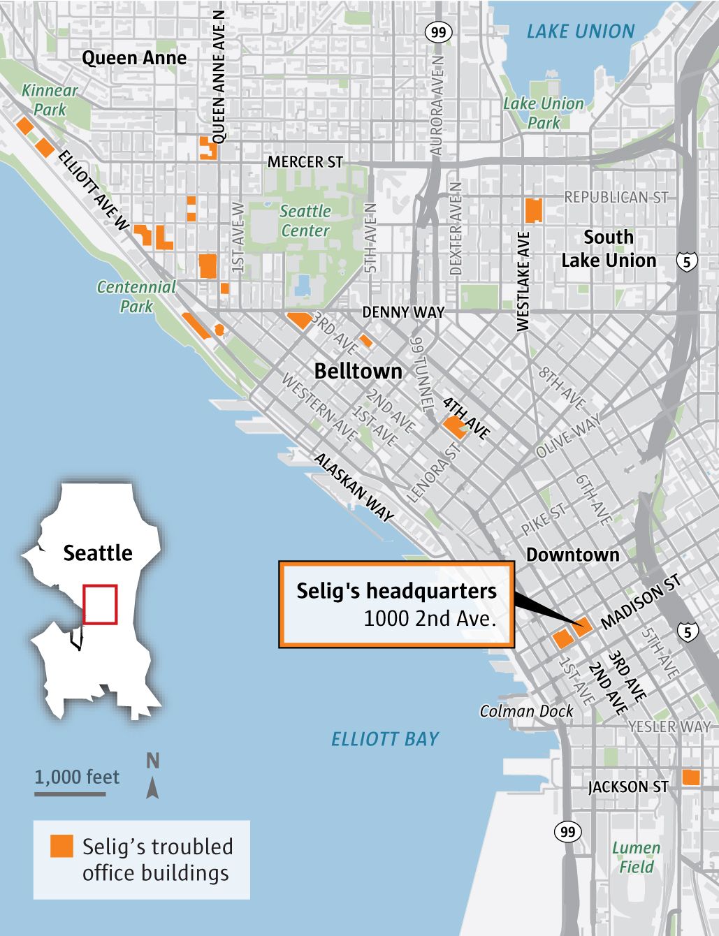 Seattle mogul Martin Selig can’t repay $379M loan as office market ...