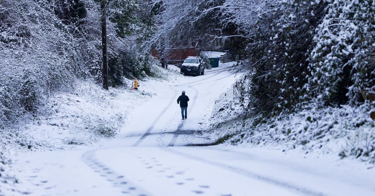 Seattle weather: Snow turns to slush, making for slippery conditions ...