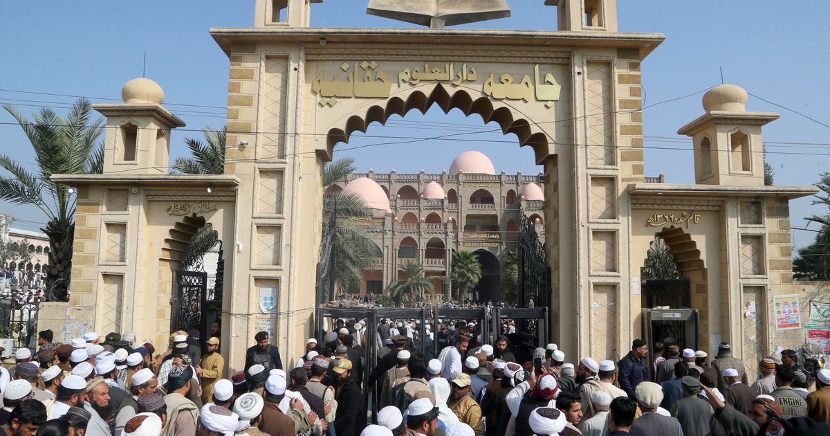 Thousands of mourners attend funeral of Taliban-linked cleric killed in ...
