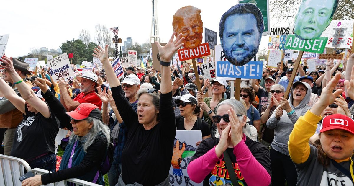 WA protesters call on Trump, Musk to keep ‘hands off’ programs, rights ...