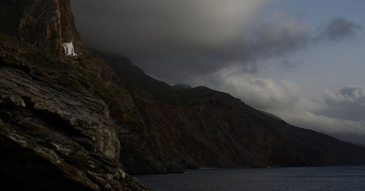 In 50-plus years at a cliffside Greek island monastery, one monk keeps ...
