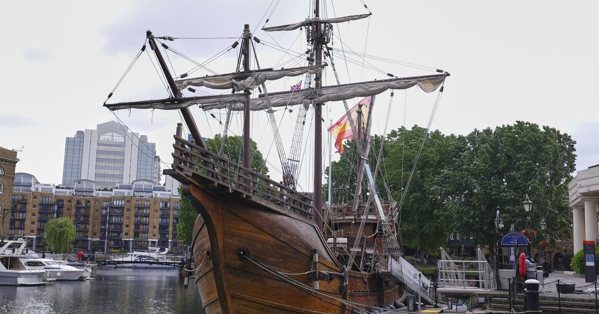 AP PHOTOS: Replica of ship sailed by Christopher Columbus in 1492 docks ...
