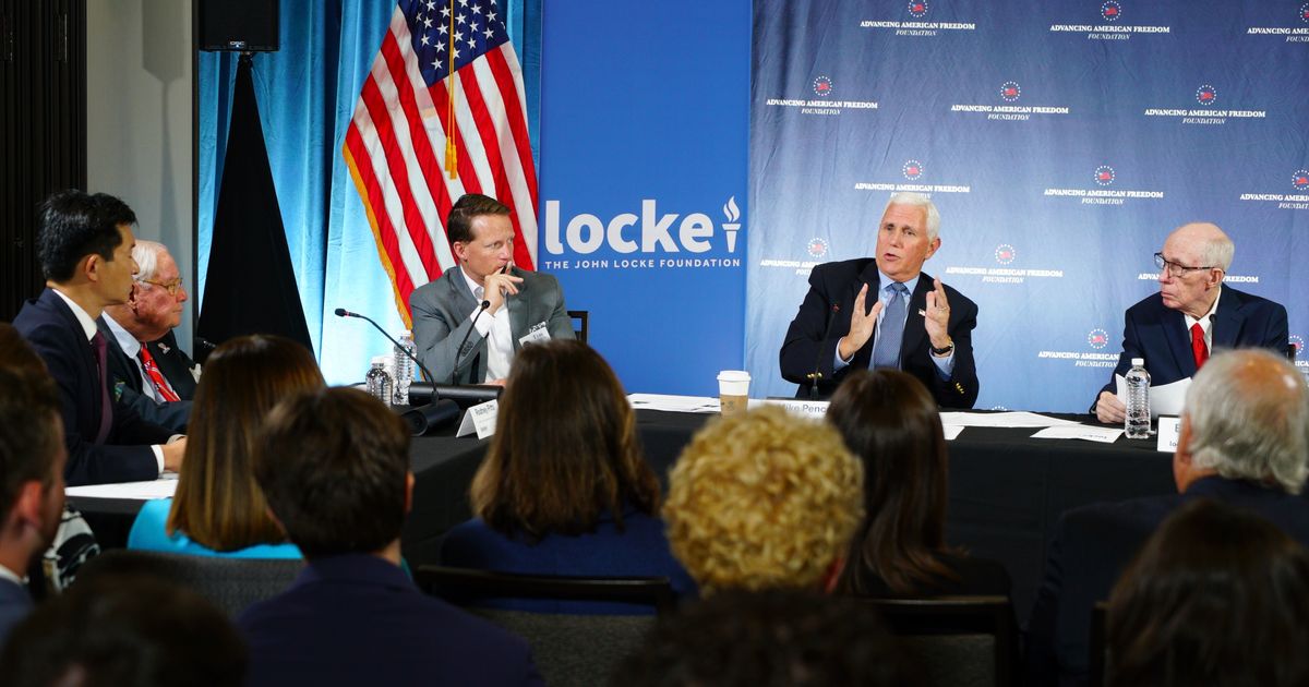 Pence speaks in North Carolina against broad Trump tariffs and praises ...