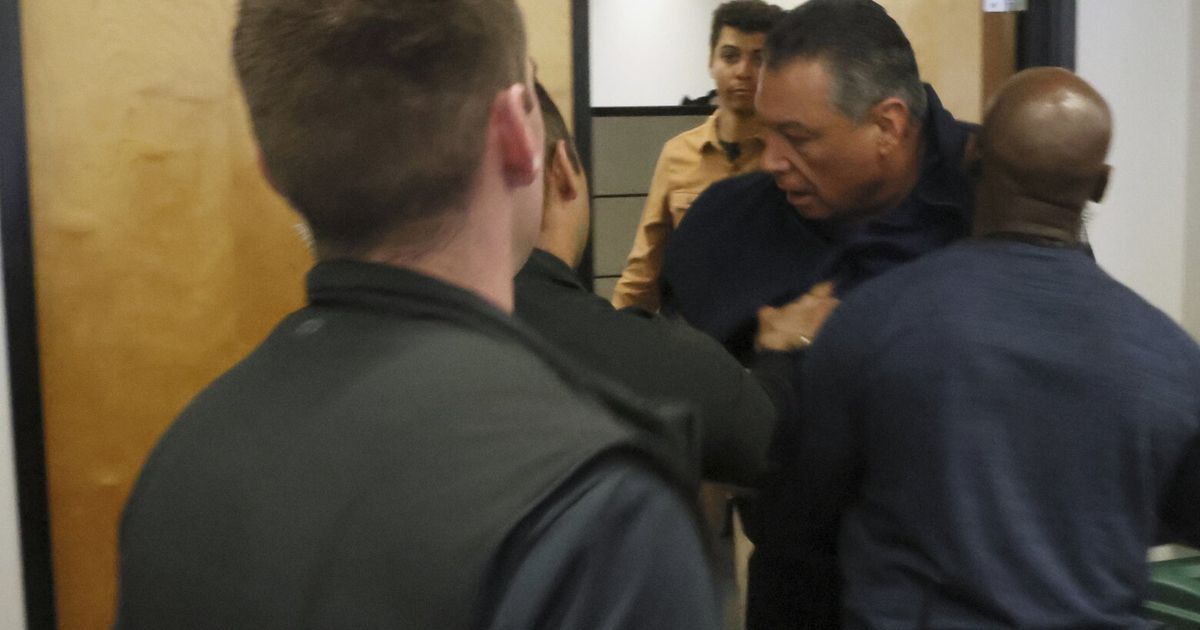 Sen. Padilla is forcefully removed from Noem’s news conference on ...