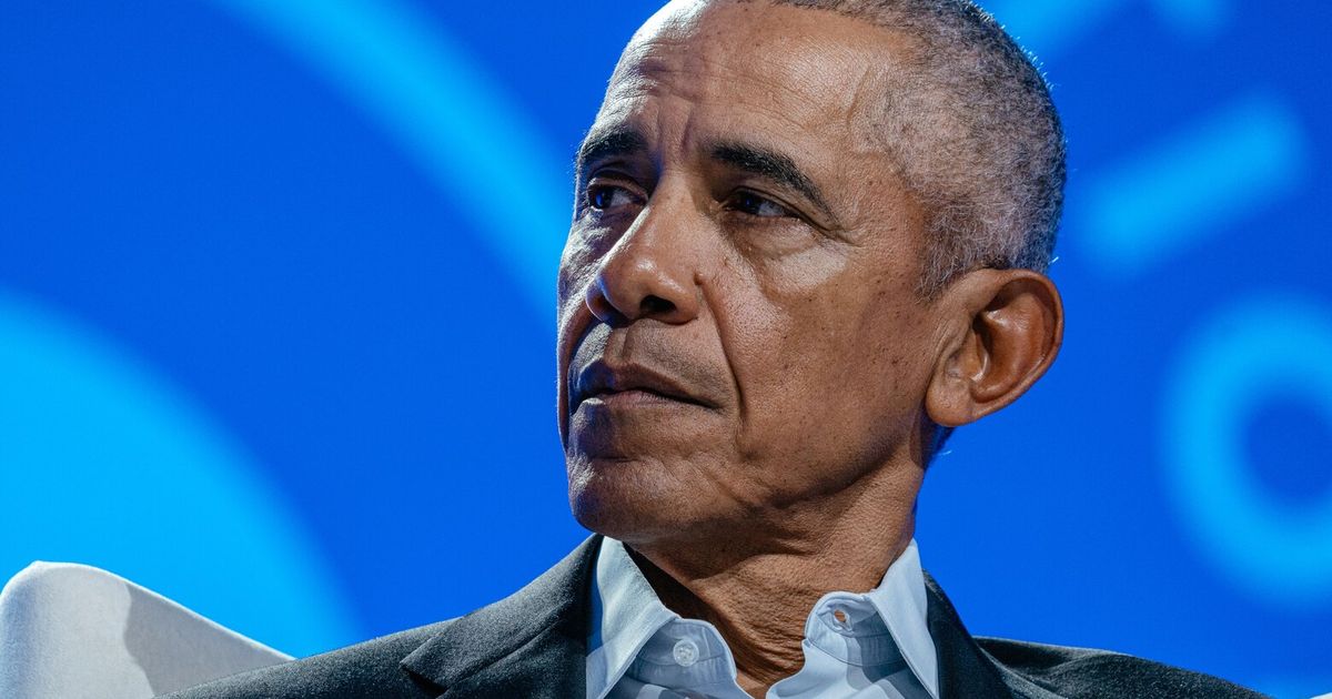 Obama, back in public eye, offers a careful warning of a democratic ...