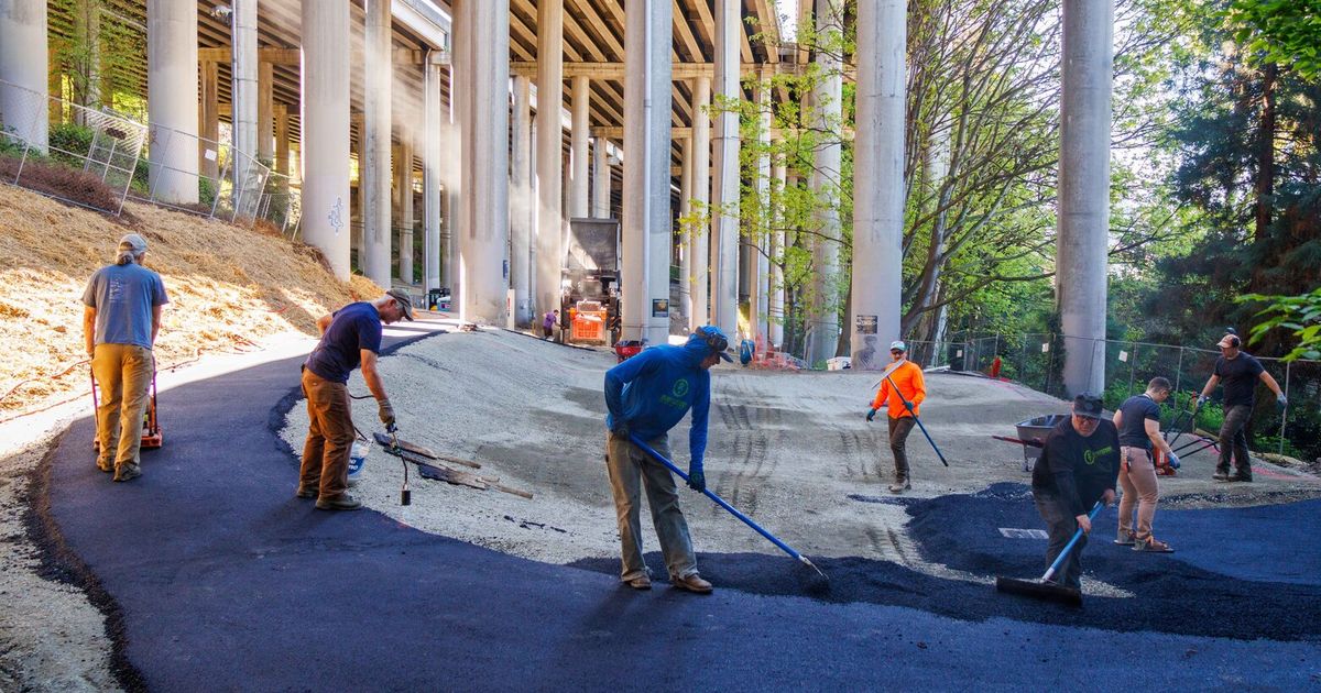 I-5 Colonnade bike park in Seattle gets 2 new pump tracks | The Seattle ...