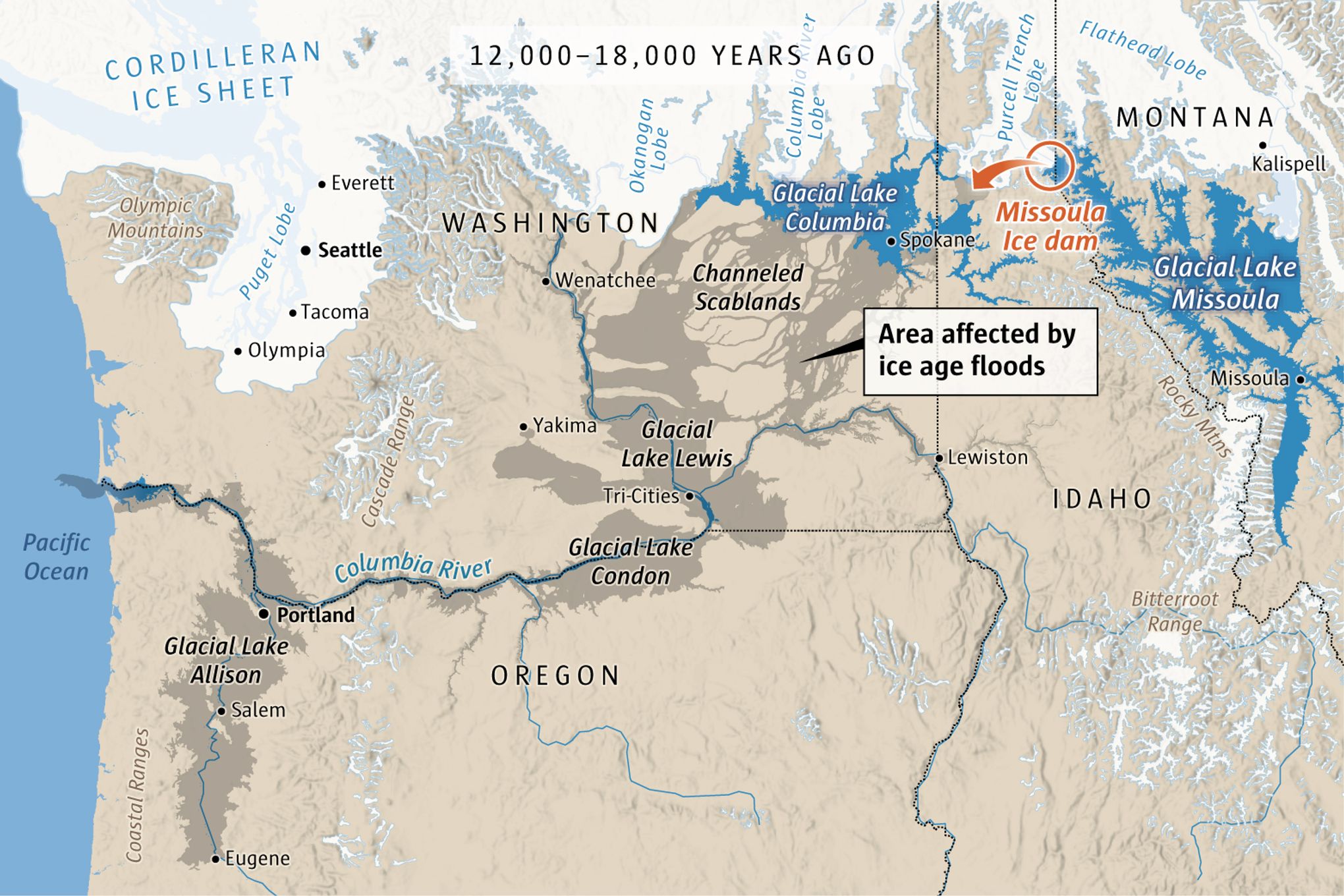 How the Columbia River Basin formed over millions of years | The ...