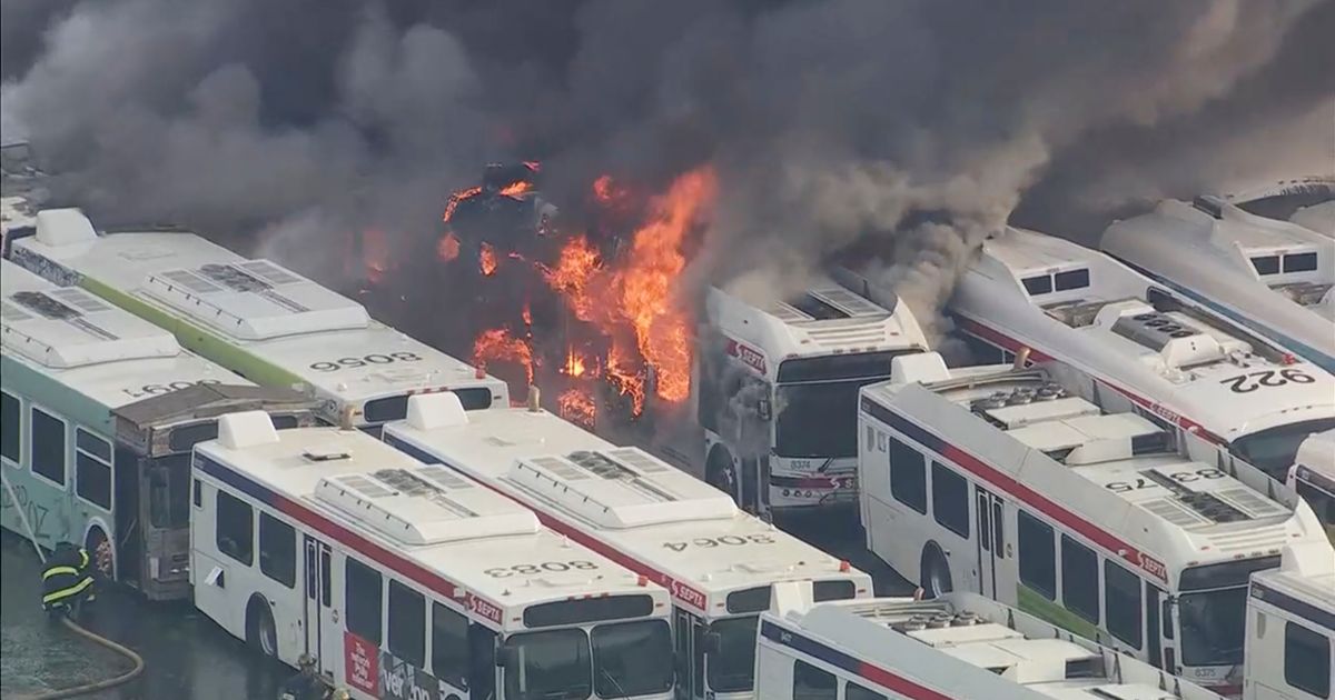 No injuries when fire erupts at Philadelphia transit lot filled with ...