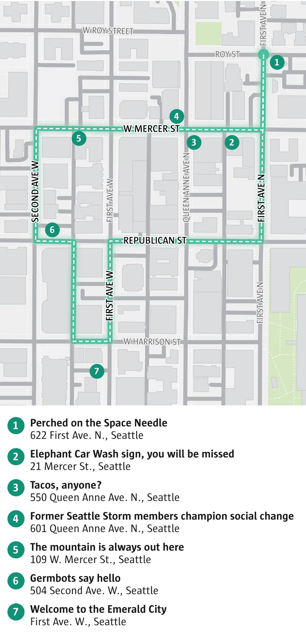 Queen Anne mural walk: See vibrant art of the Space Needle and more ...