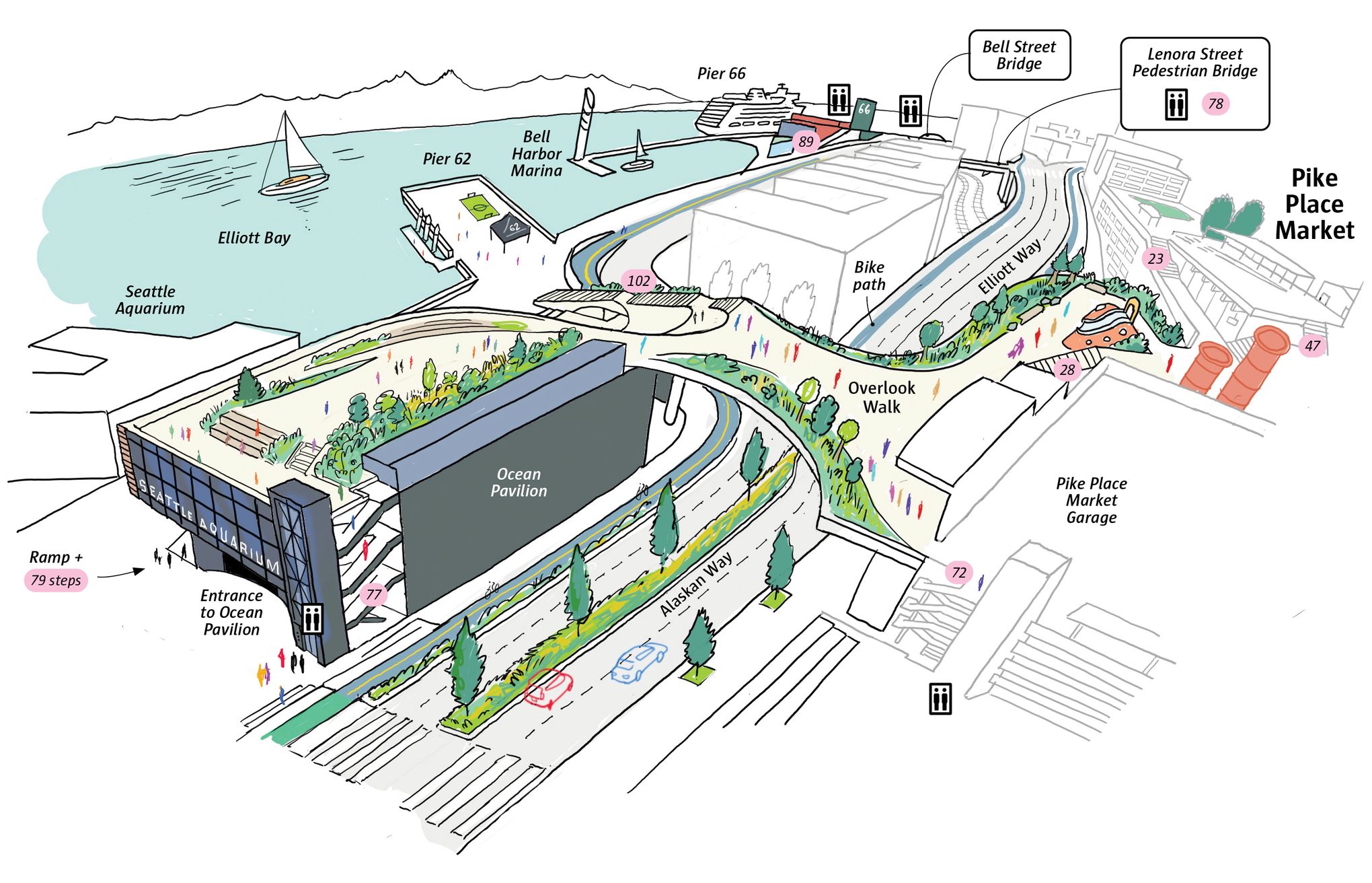 Seattle Pier Map Seattle Cruise Parking (Where To Park): Prices,