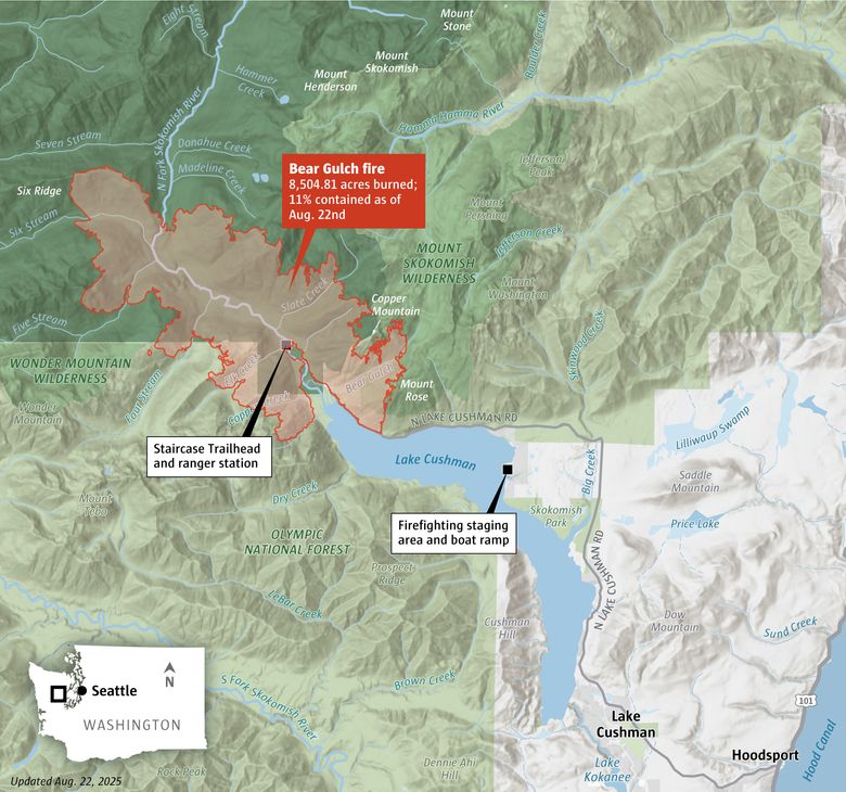 Inside the fight to slow down WA’s roller coaster Bear Gulch fire | The ...
