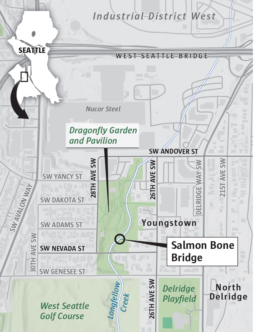 One-of-a-kind Salmon Bone Bridge reopens over recovering Seattle creek ...