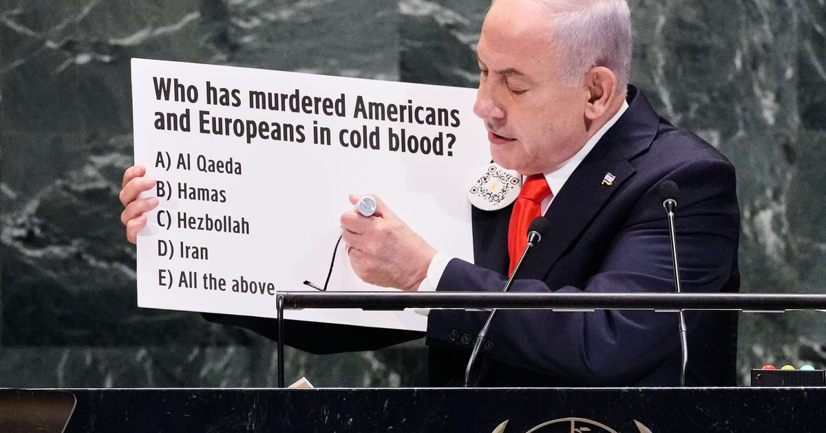 Always a showman, Netanyahu again turns to props and visual aids as he ...